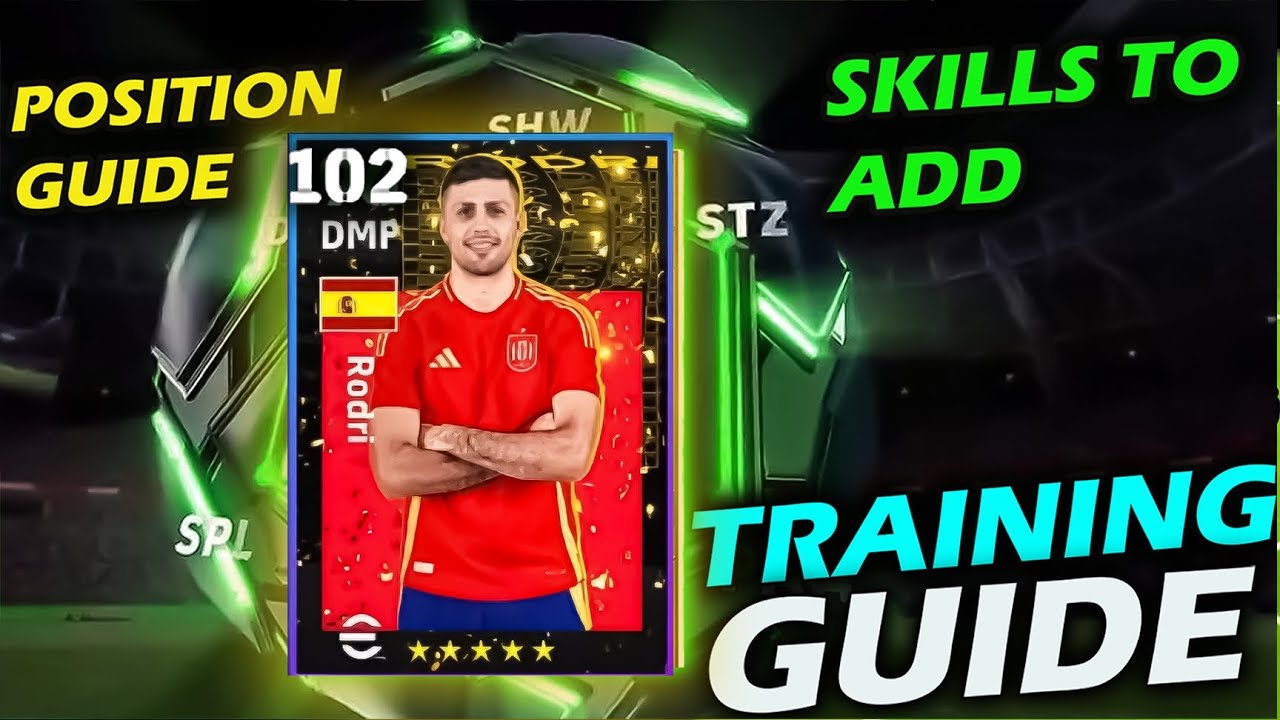 Free Rodri Card BEST training guide efootball ||efootball 2025 - YouTube
