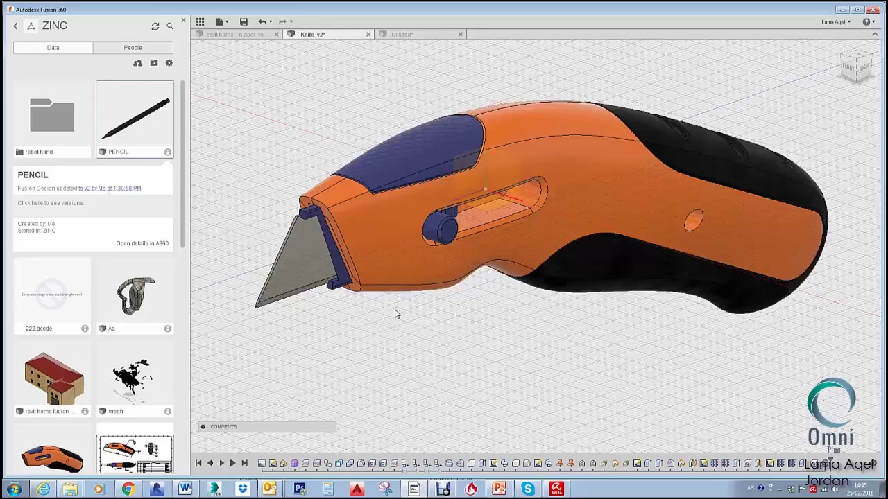 knife by Autodesk fusion 360 - YouTube