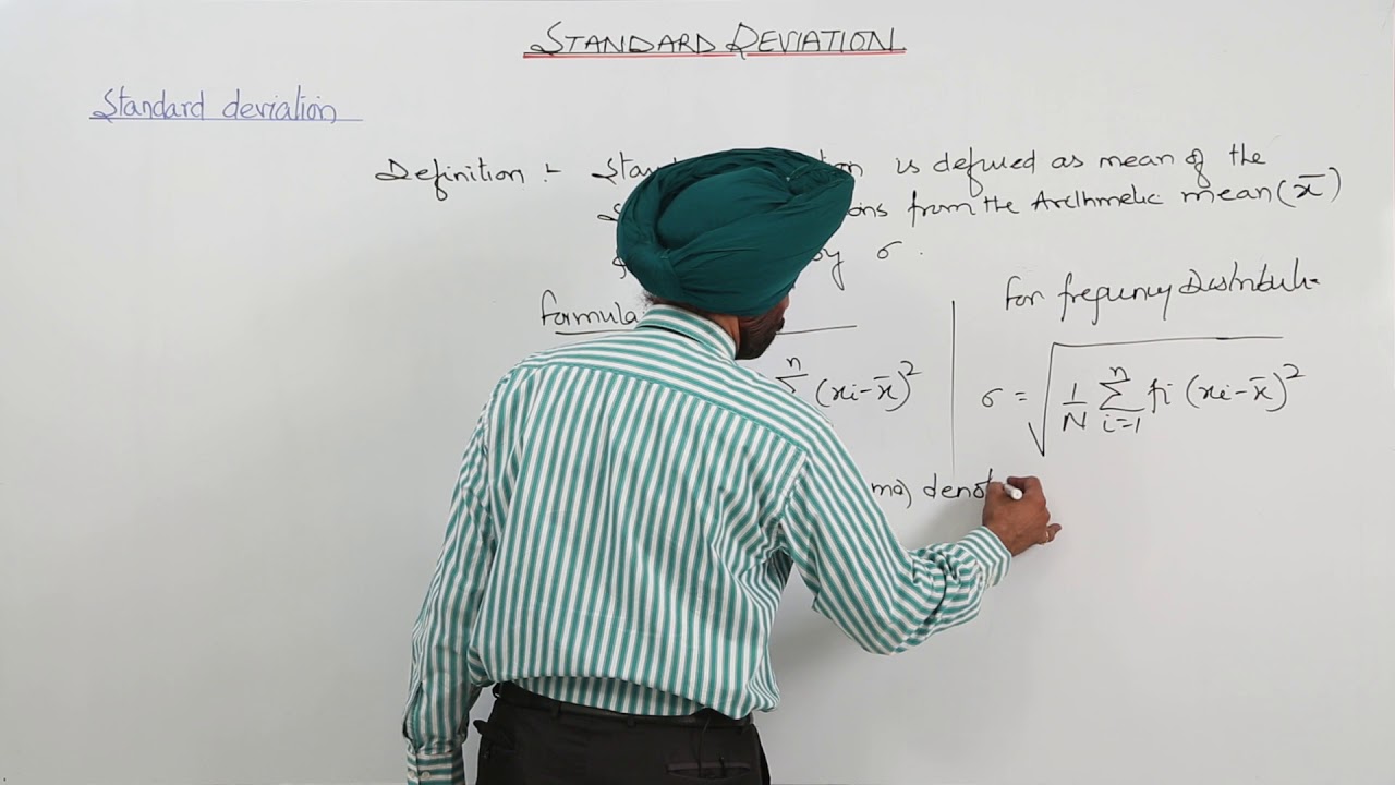 CBSE CLASS 11 MATH - STATISTICS - STANDARD DEVIATION - L3 - Standard ...