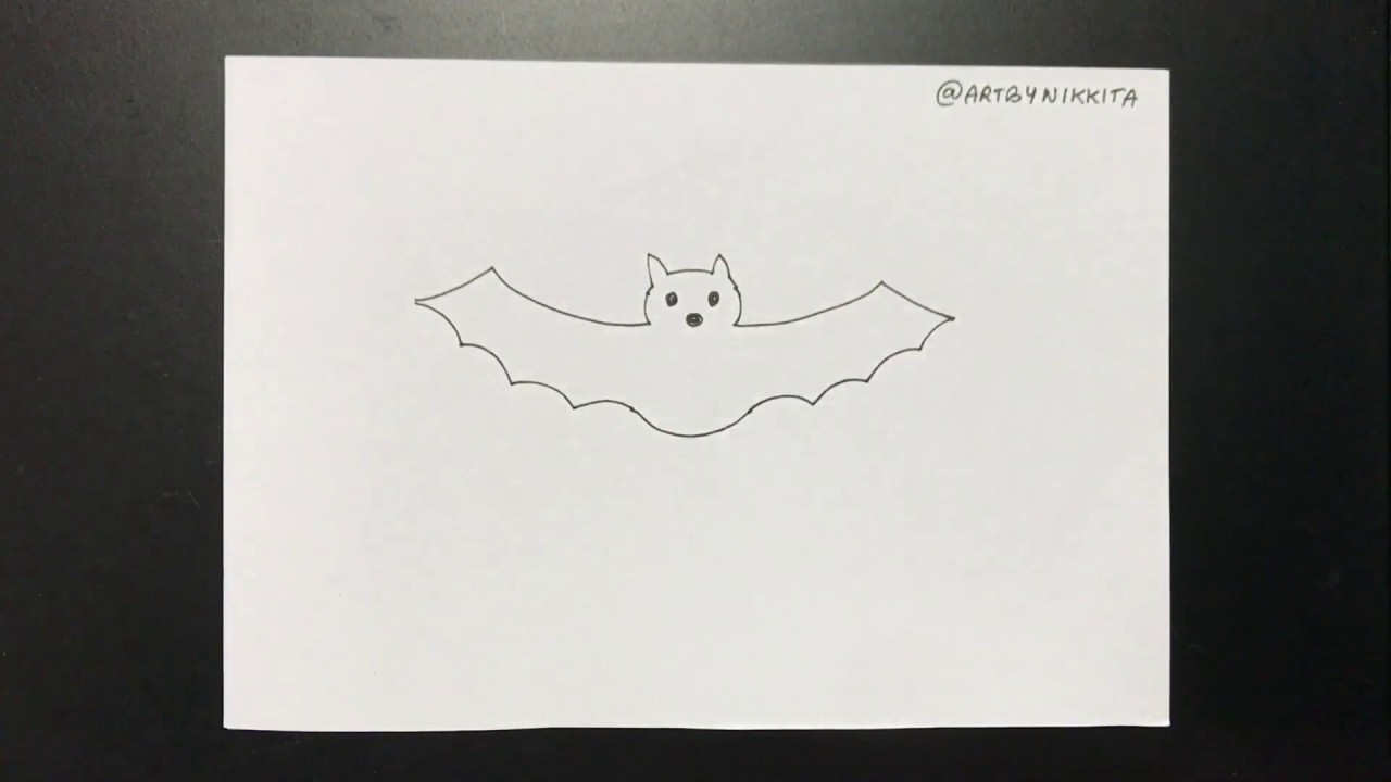 How to draw a Bat easy step by step | Learn to draw Animals - YouTube