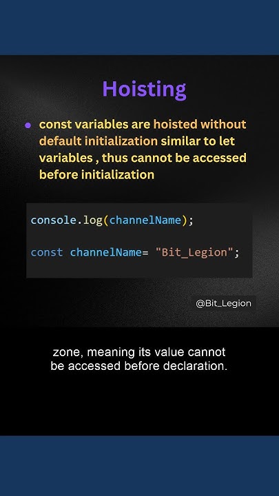 const keyword JavaScript - YouTube
