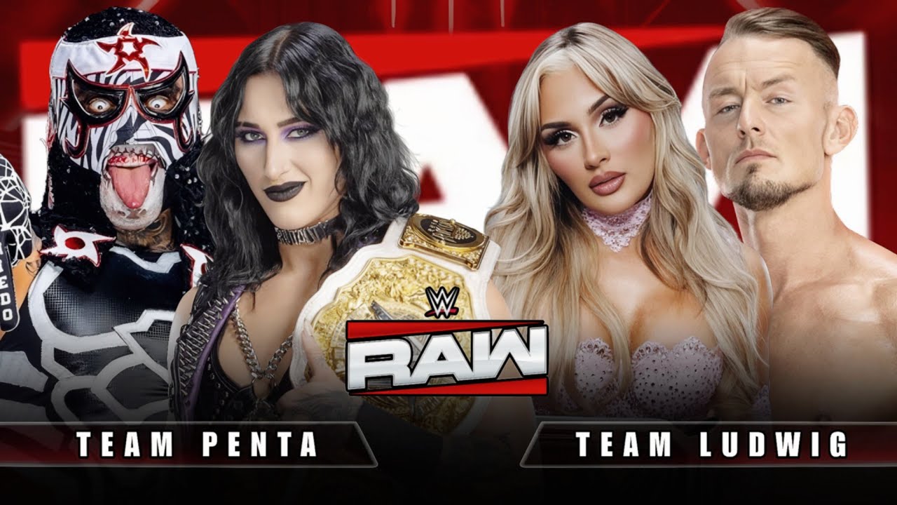 Rhea Ripley & Penta vs Tiffany Stratton & Ludwig Kaiser Full Match ...