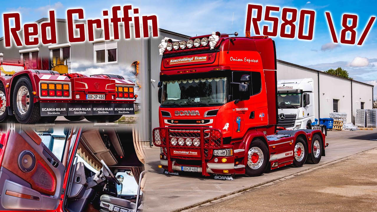 WALKAROUND: Scania R580 \8/ "Red Griffin" // *Kosztolányi Trans ...