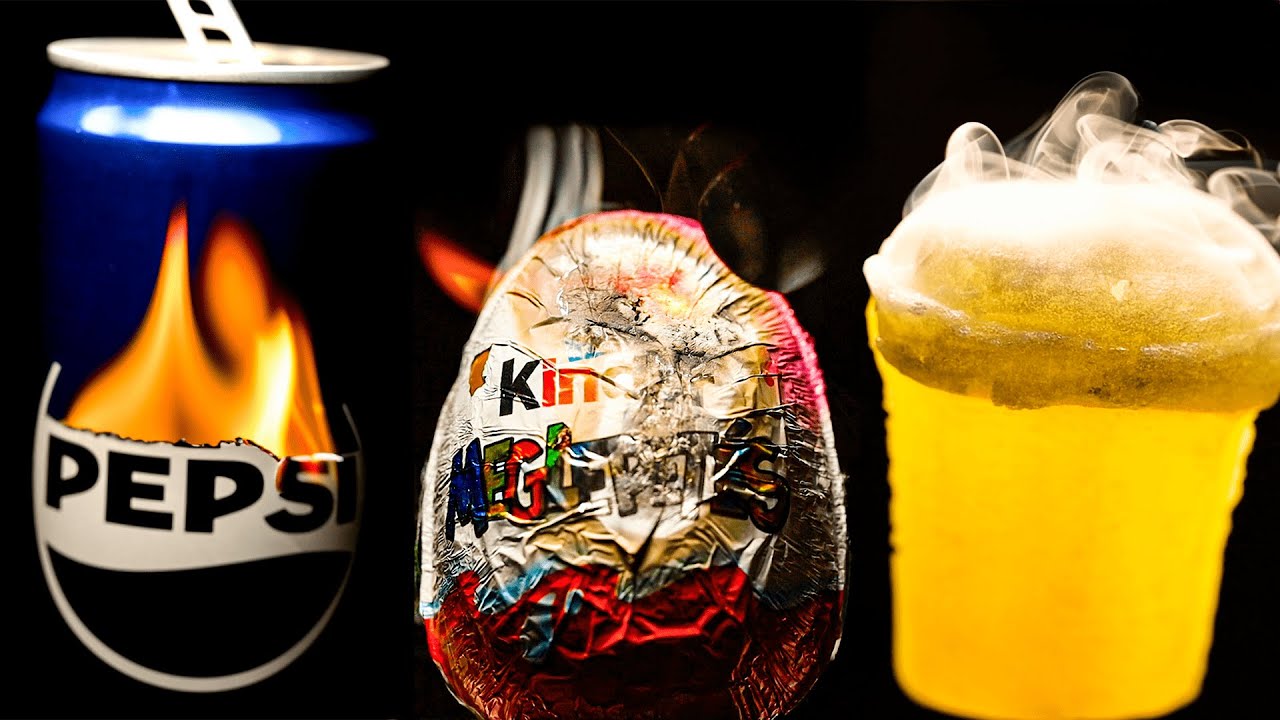 🔥👁️Mesmerizing Close-Up ASMR! Melting Pepsi, Kinder, and Spooky Candy ...