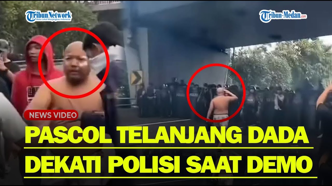 VIRAL AKSI Gamers Pascol Jelanjang Dada Datangi Rombongan Polisi Saat ...
