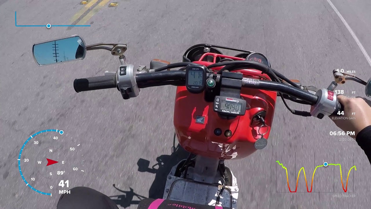 honda ruckus meilan m3 gps speedometer testing - YouTube