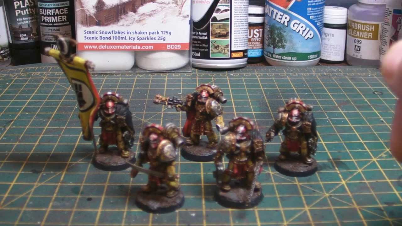 Horus Heresy: Imperial Fist Command Squad - YouTube