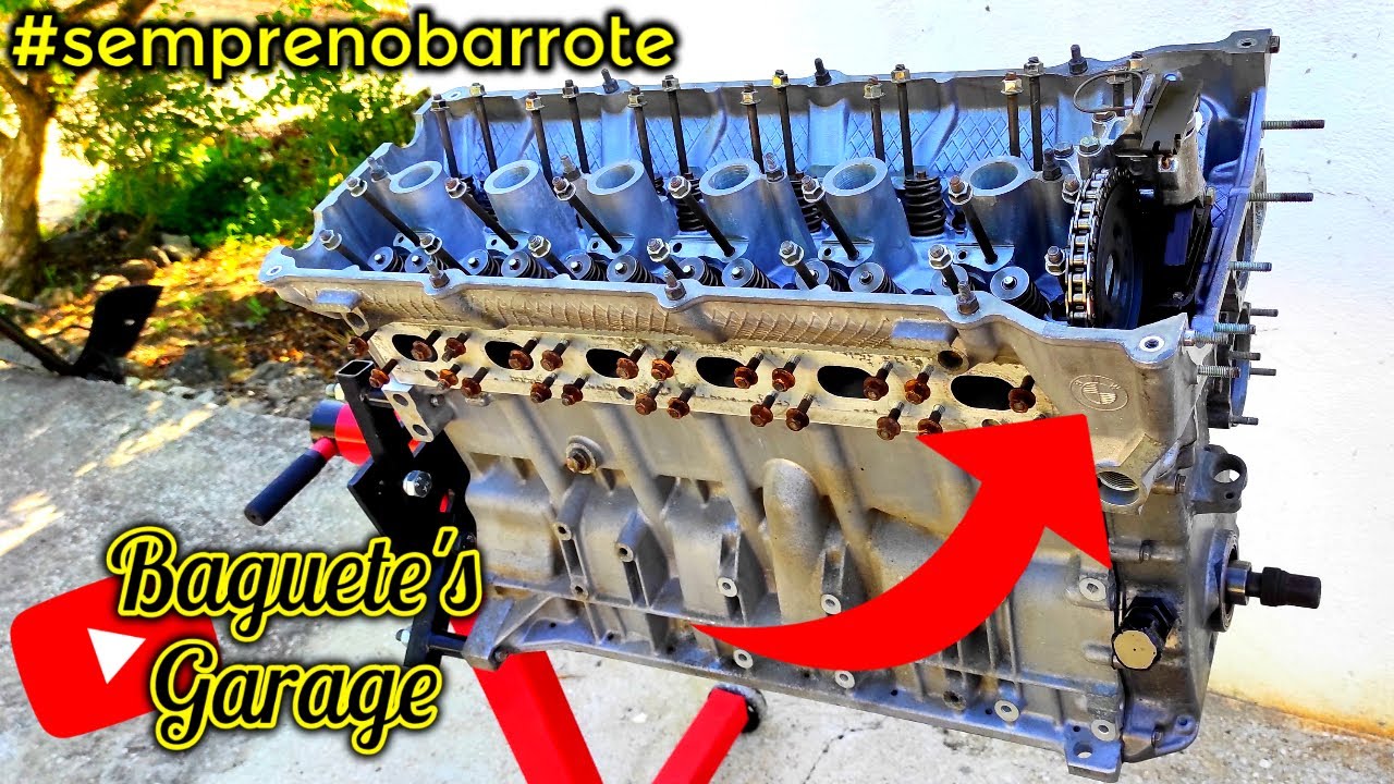MOTOR BMW 3000cc do BARROTE com Cabeça Montada - YouTube