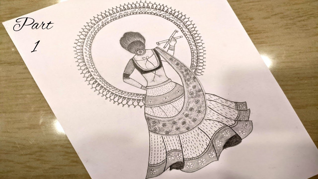 how to draw navratri drawing || drawing of navratri || easy drawing of ...