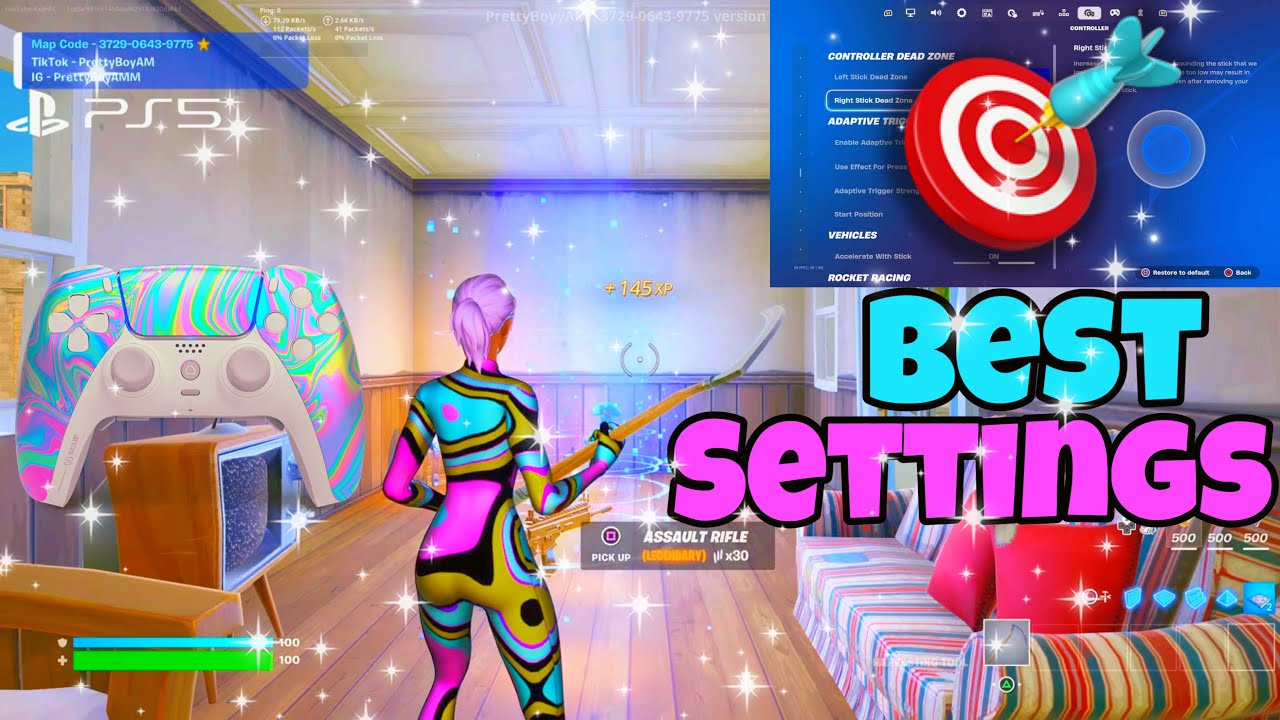 100% ACCURACY🎯 Best *AIMBOT* Controller Settings Fortnite Chapter 5 ...