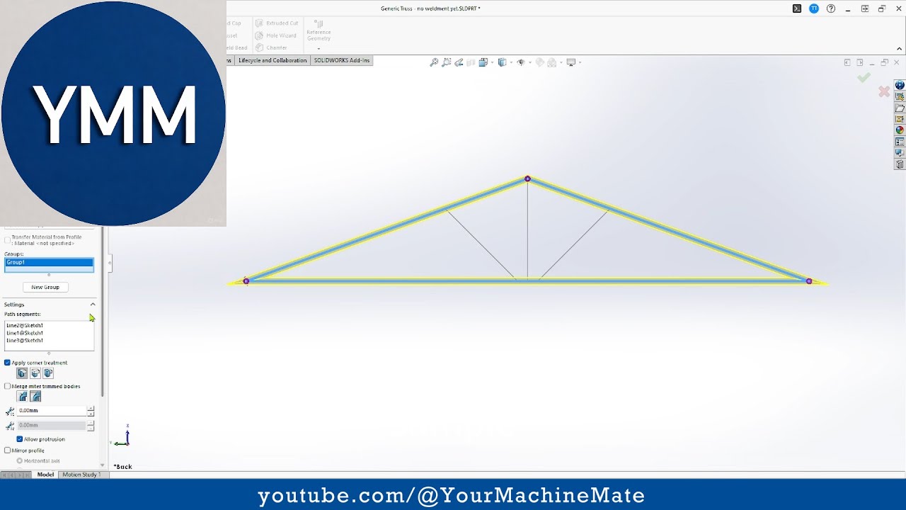 SolidWorks Beginner - Create Custom Weldment Profiles Tutorial - YouTube