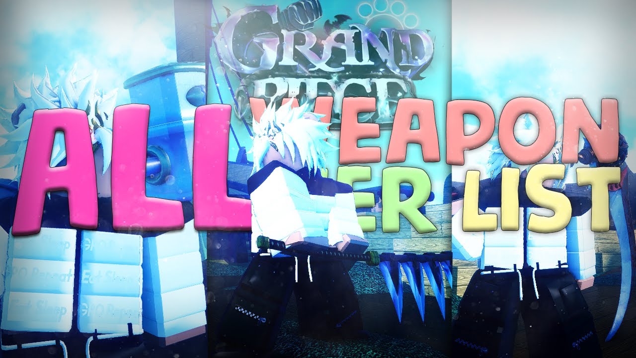 Tiering Every Grand Piece Weapon - Roblox Grand Piece Online Ranking ...