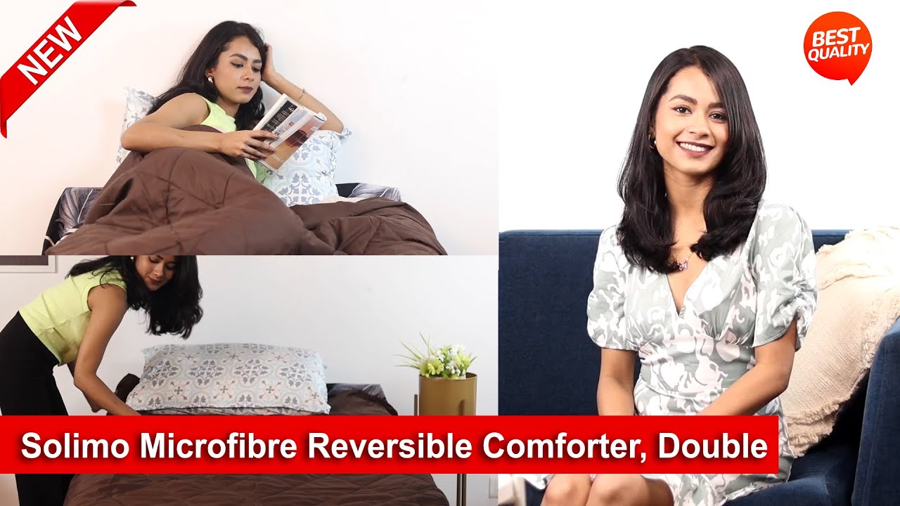 Solimo Microfibre Reversible Comforter, Double 🔥 Solimo Comforter ...