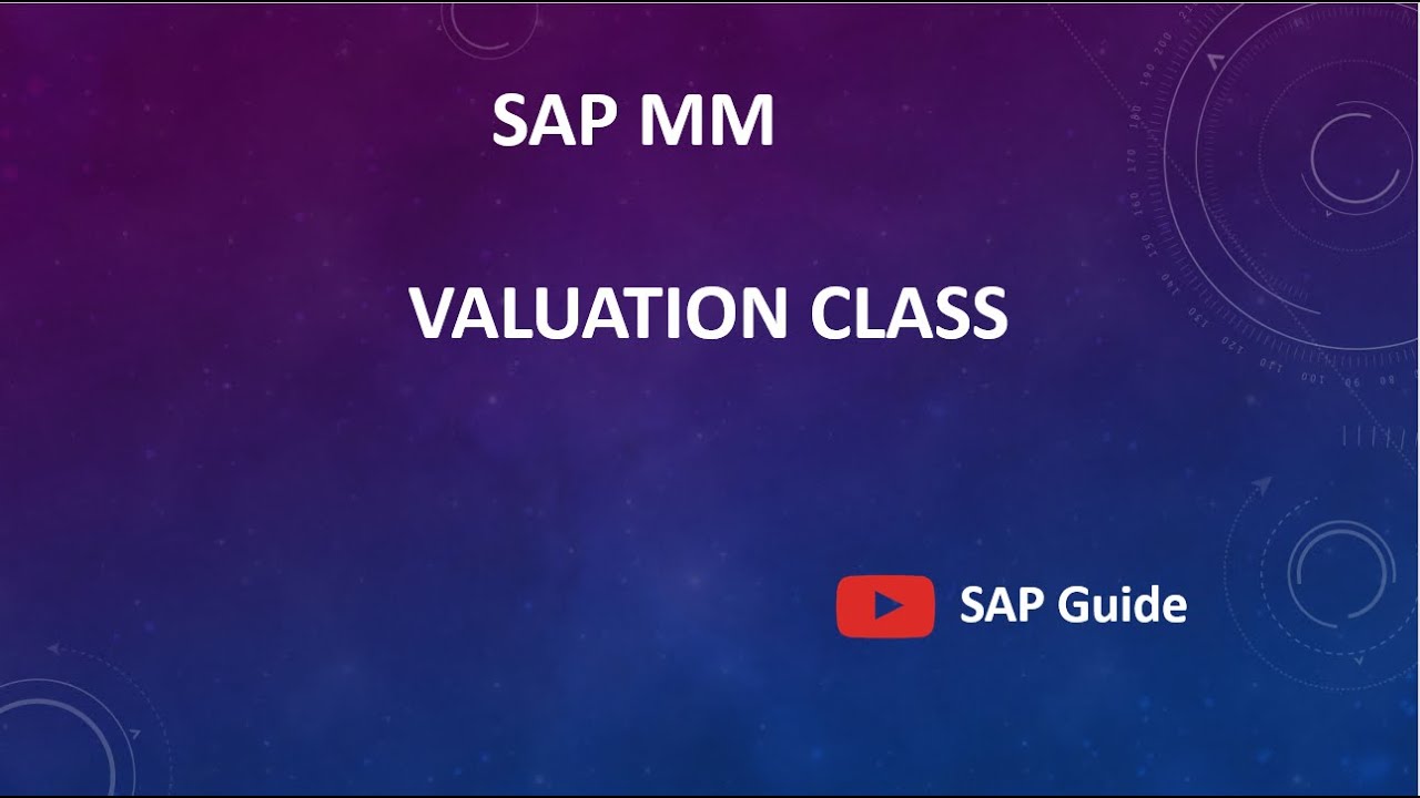 7. Valuation Class || SAP MM || SAP Guide - YouTube