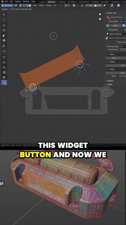 🖐️ Zen UV Touch Tool – Intuitive UV Transformations! #blender3d #addon #unwrap #zenuv #tutorial ...
