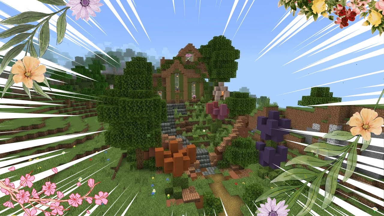 How to build a Flower Pot House | Minecraft Speedbuild | - YouTube
