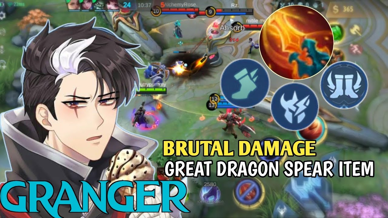 GRANGER GREAT DRAGON SPEAR 🔥SESAKIT APAKAH DAMAGE NYA (MLBB) - YouTube