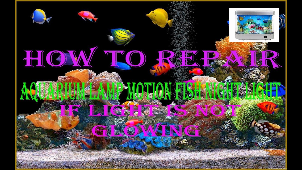 aquarium lamp motion fish night light - YouTube
