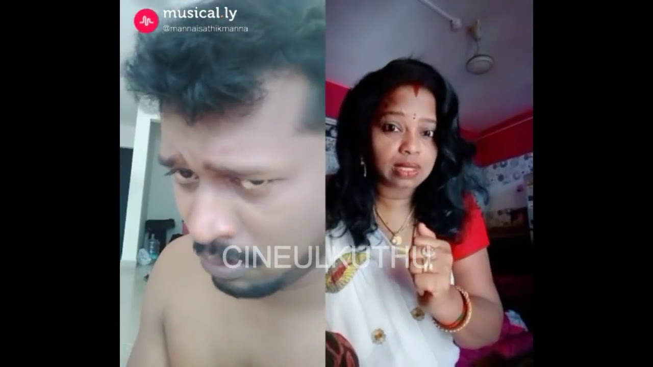 Mannai Sathik Reactions For Chitra Aunty Latest Tamil Dubsmash - YouTube