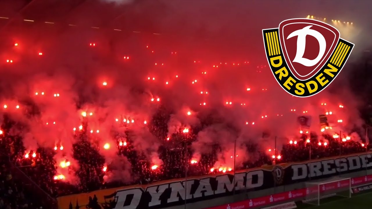Dynamo Dresden Ultras | K-Block Pyro, Tifo & Chants! - YouTube