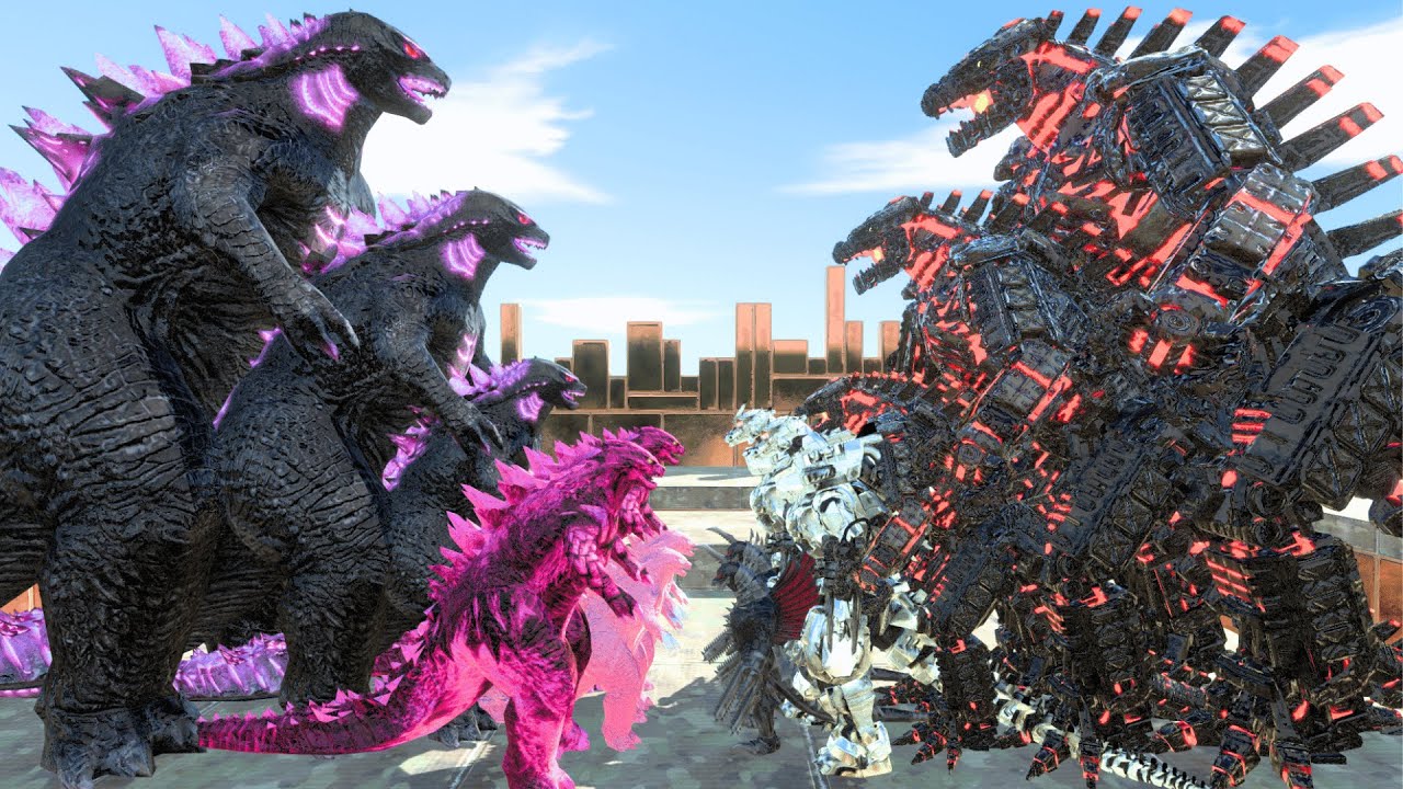 Evolution of PINK GODZILLA 2014 New Empire VS Evolution of Machine ...