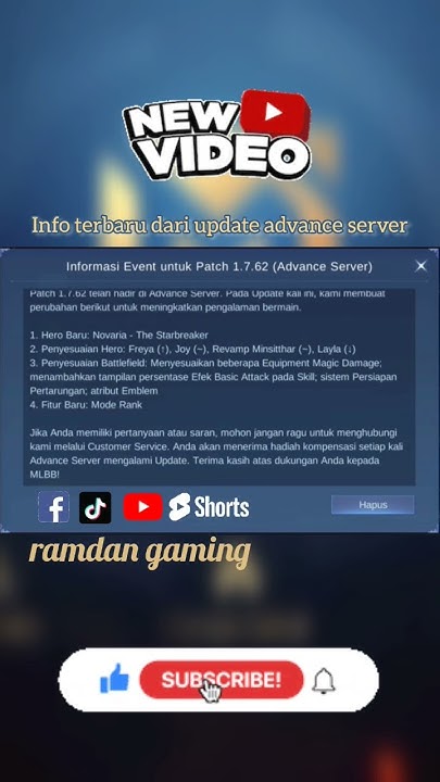 Hero baru : Update di advence server #ramdangaming #mobilelegends #ramdan #games #gameplay # ...