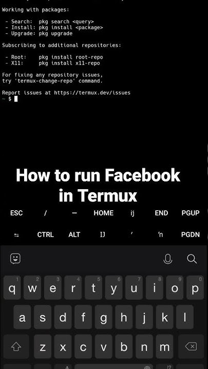 How to Run Facebook on Termux - YouTube
