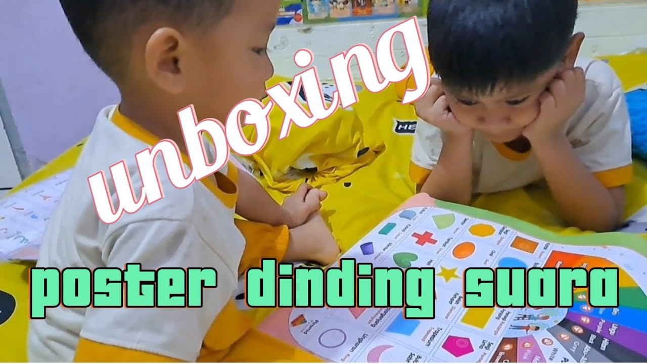 Unboxing Poster Dinding Suara untuk belajar Aranza - YouTube