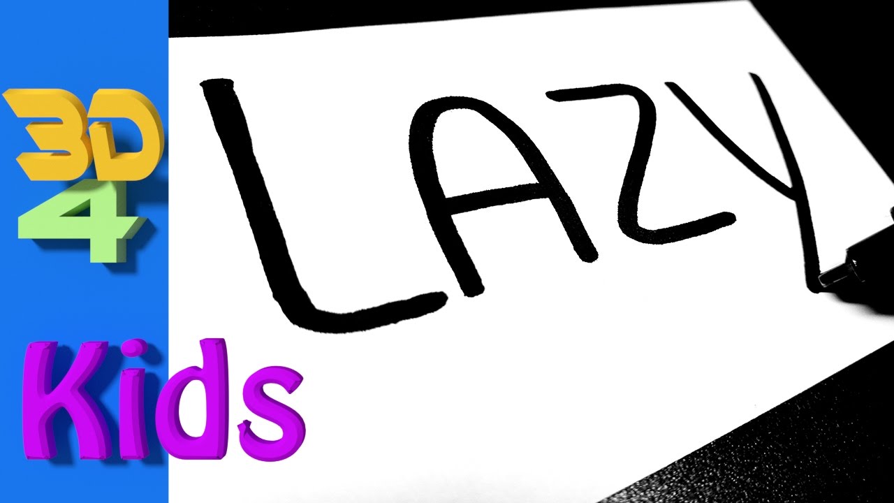 Turn word into cartoon drawing very Easy ! LAZY wordtoon 48 - YouTube