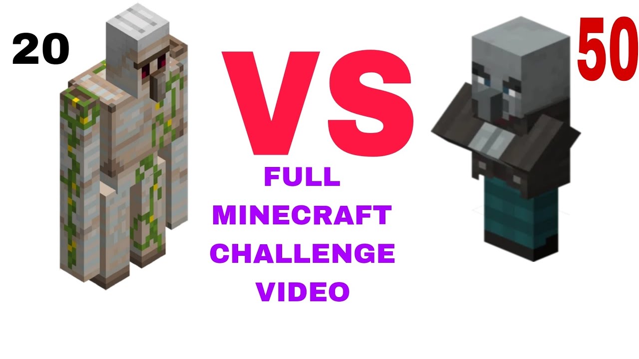WINNER ? IRON GOLEM VS VINDICATOR FULL MINECRAFT CHALLENGE VIDEO @Rajasdhivala5978 - YouTube