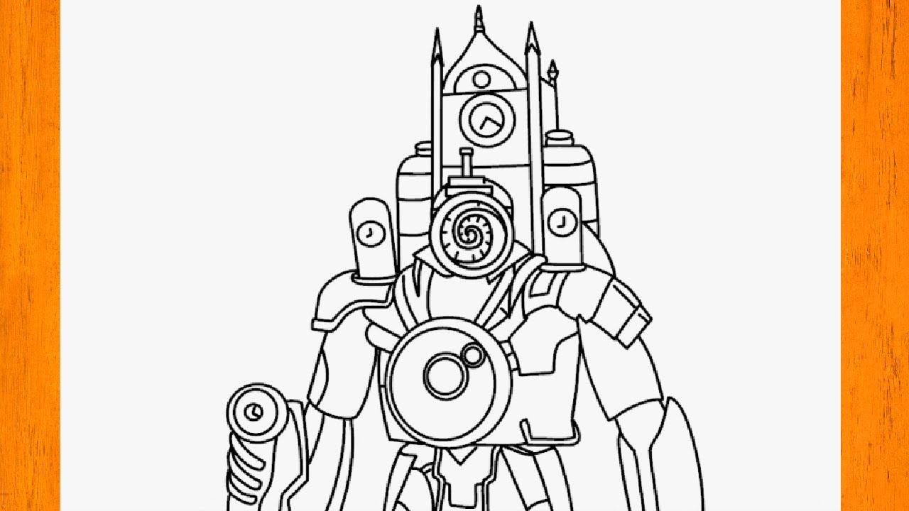 Como dibujar a Titan Clock Man de Skibidi Toilet Multiverso - YouTube