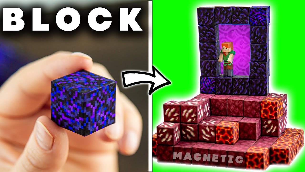 I Made tutorial MAGNETIC Paper Minecraft Blocks - YouTube