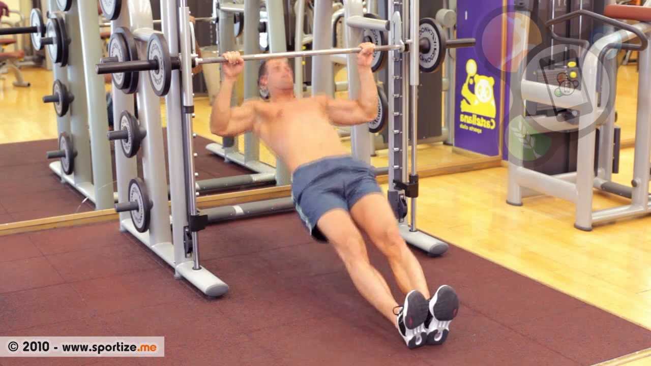 Reverse row on multipower - YouTube