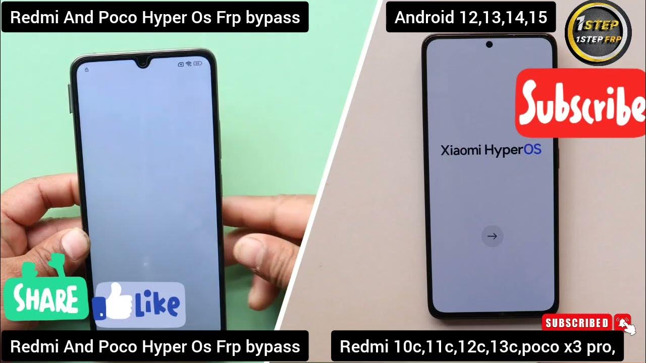 Xiaomi/Redmi/Poco Android 14 HyperOs FRP Bypass New Security | Gmail Lock Remove Xiaomi All ...
