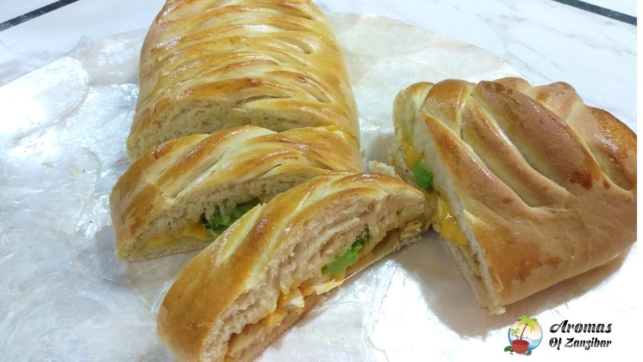 STUFFED BRAIDED BREAD ( CHICKEN) RAMADHAN COLLABORATION - YouTube