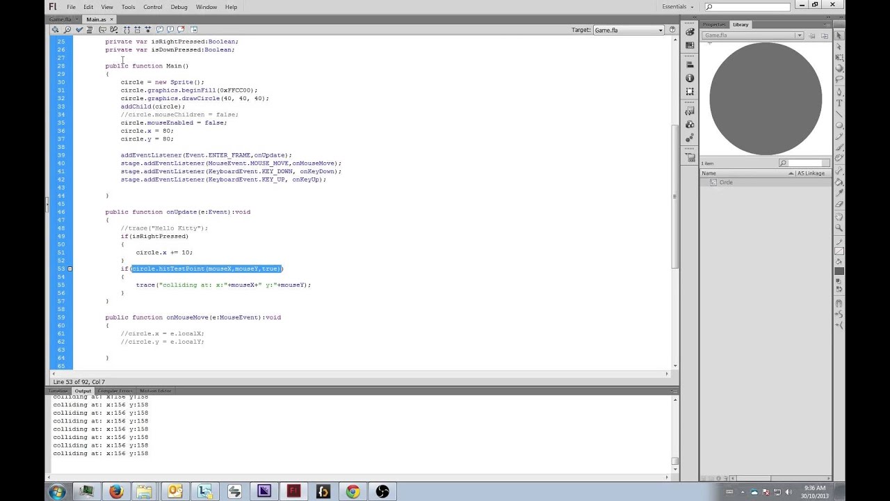 Adobe Flash: Tutorial 02: Implementing Functionality - YouTube