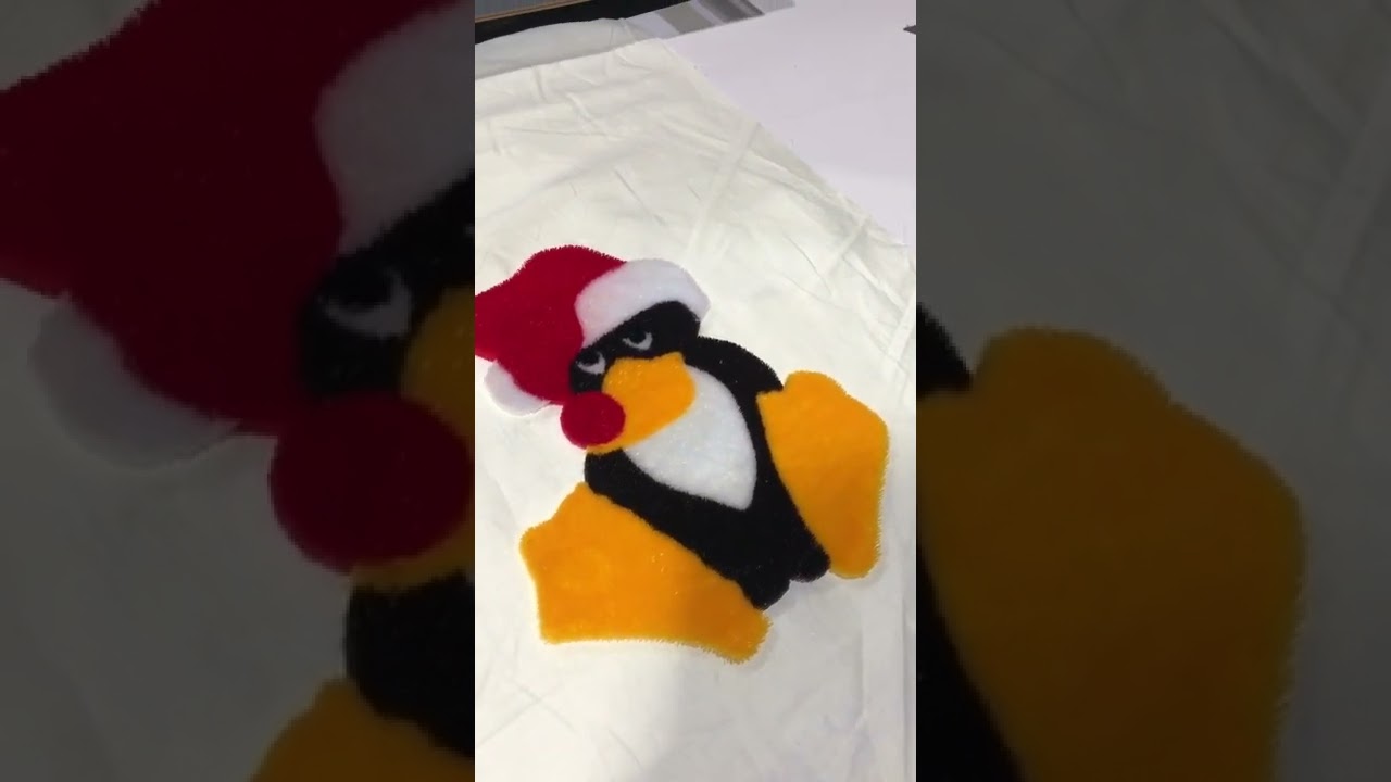 Tufting embroidery machine samples to show - YouTube