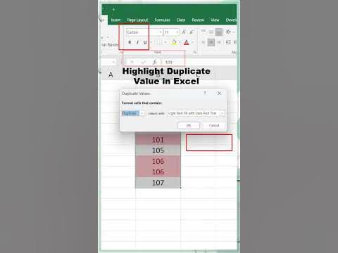 Highlight Duplicate Value in Excel | #35 Excel Trick | #shorts #youtubeshorts #exceltutorial ...