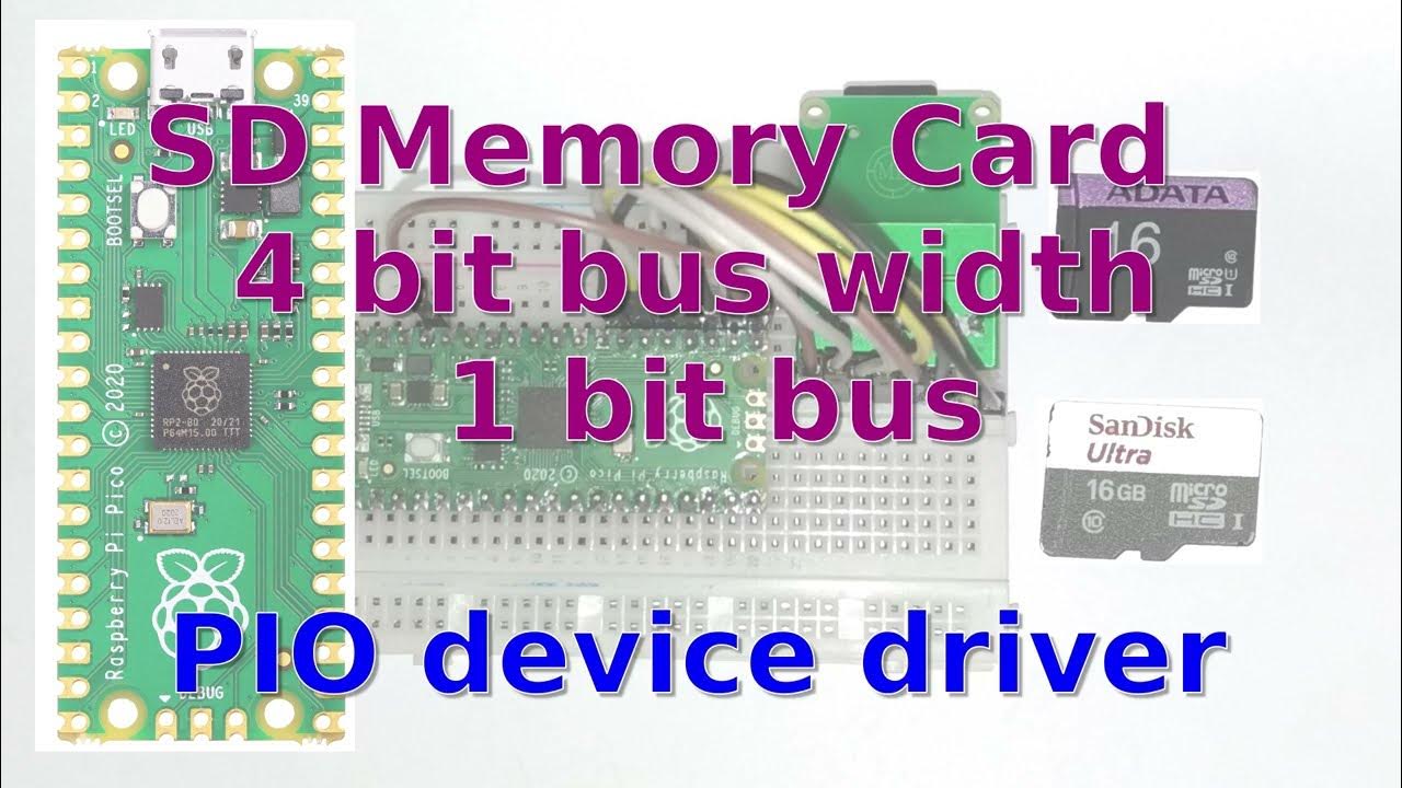 [Raspberry Pi Pico (c-sdk)] Storage: Ep 6. SD Memory Card 4-bit wide bus and 1-bit data bus ...