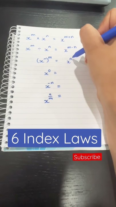 6 Index Laws #math #index #indices #algebra #simplify #shorts #bebright ...
