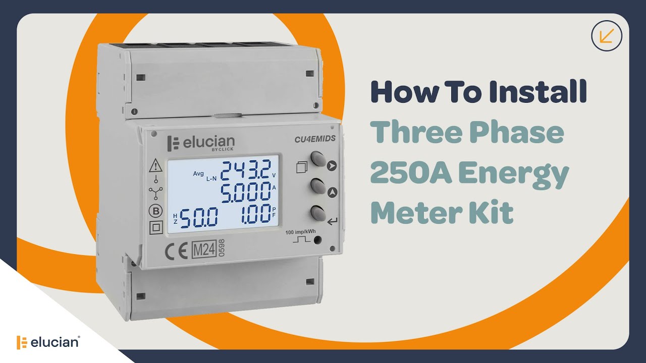 How To Install a Three Phase 250A Energy Meter Kit - YouTube