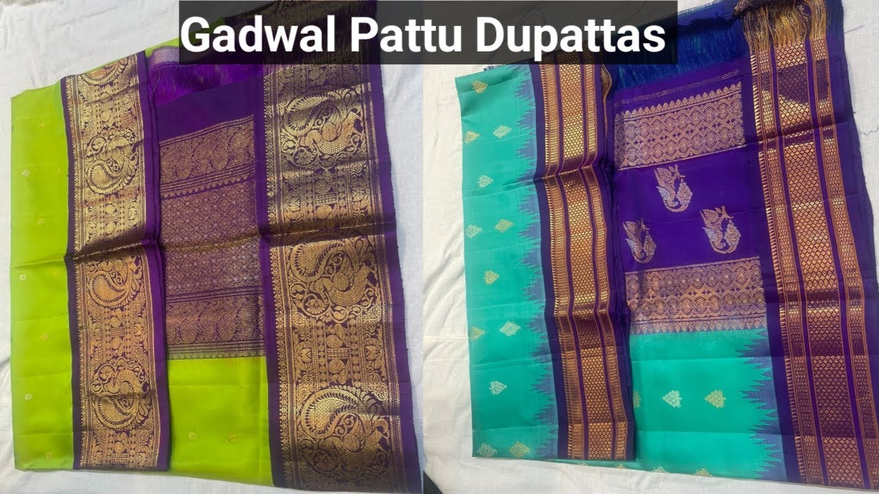Gadwal Pattu Dupattas - YouTube