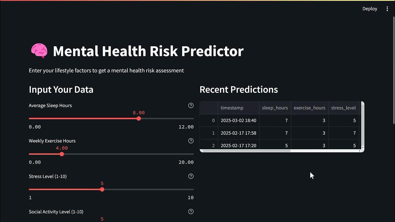 DEMO: Mental Health Prediction ML Project - FastAPI + Streamlit + Pandas + SQLAlchemy - YouTube