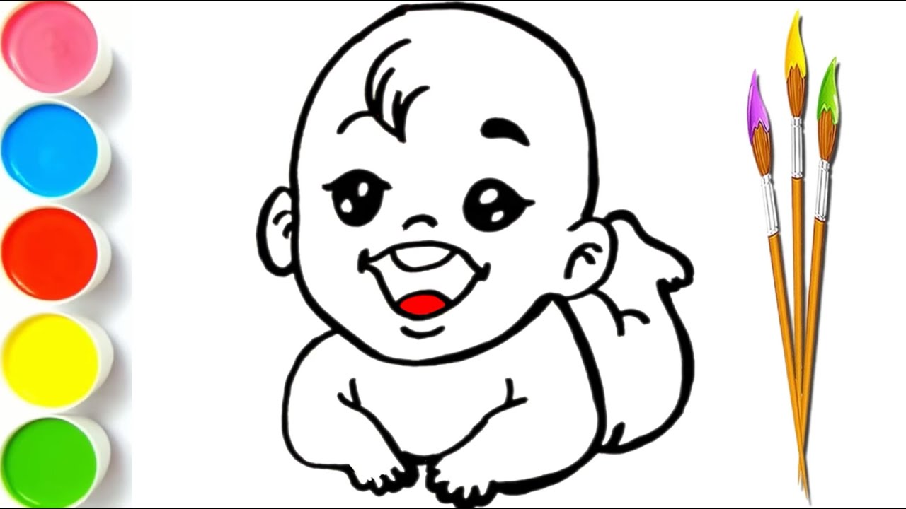 Cute Baby Drawing, Painting, Coloring for Kids & Toddlers | Kids Art ...
