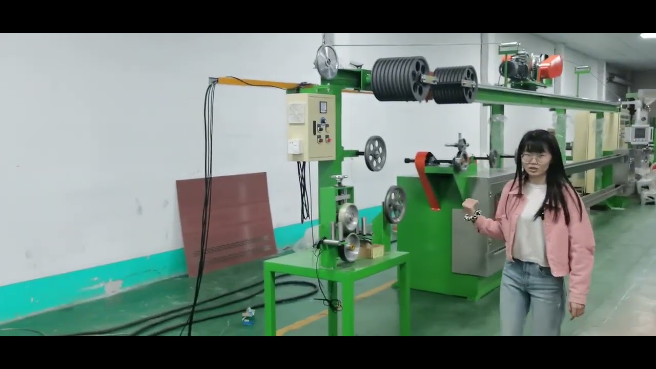 120+90 tandem line cable extrusion machine - YouTube