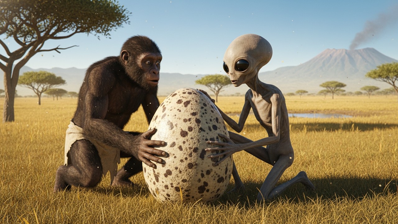 Giant Egg Raid Conflict | Early Hominids vs Giant Prehistoric Bird ...