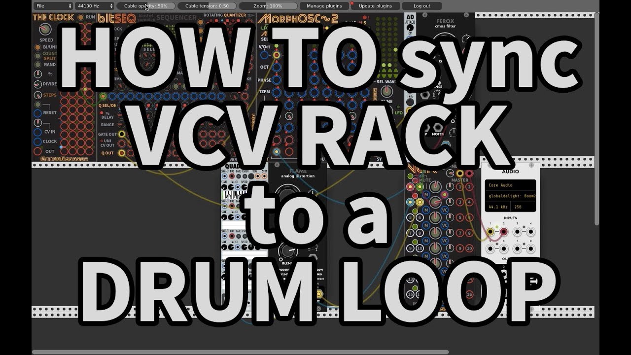 How to sync VCV RACK to a DRUM LOOP (Tutorial) - YouTube