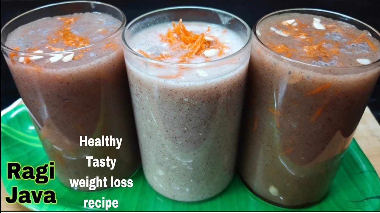 Healthy Ragi Malt/Ragi Java recipe in Telugu/Weight loss recipe ...