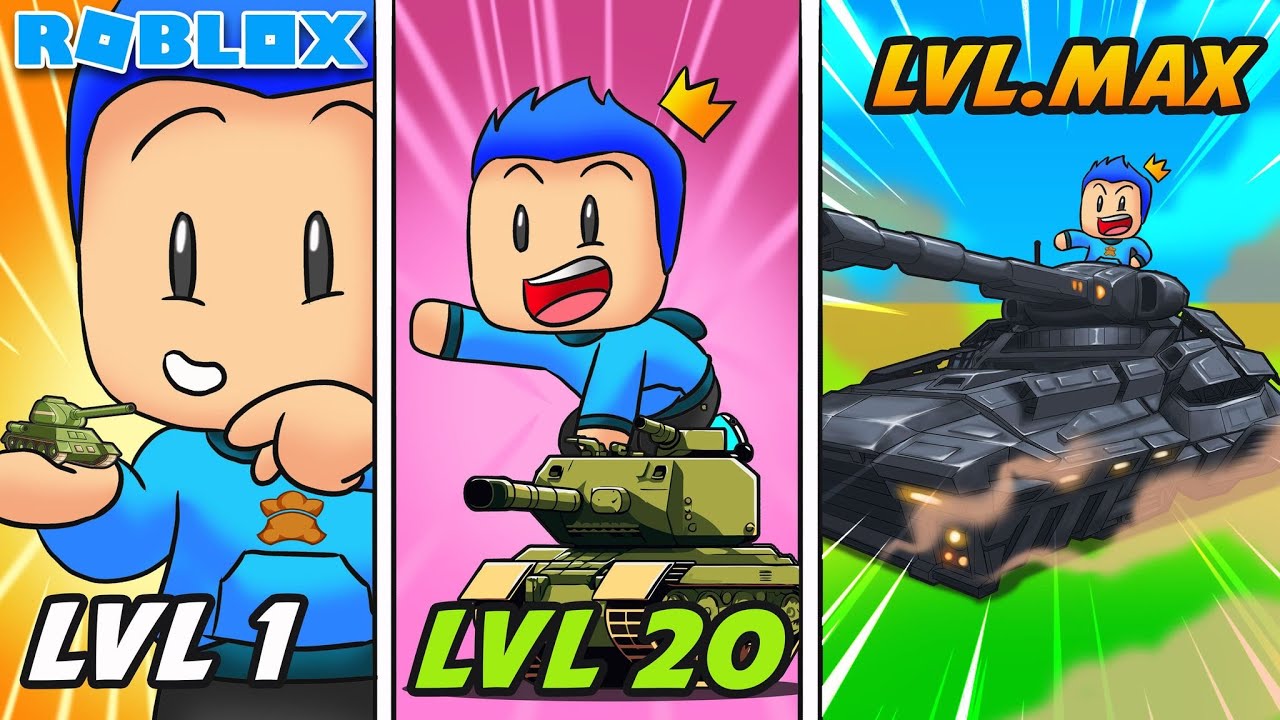AKU EVOLUSI MOBIL TANK KECIL JADI MOBIL TANK BESAR RANK 1 DI ROBLOX ...