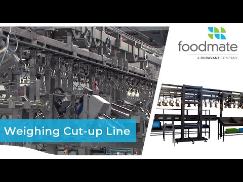 Foodmate | Weighing cut-up line - YouTube